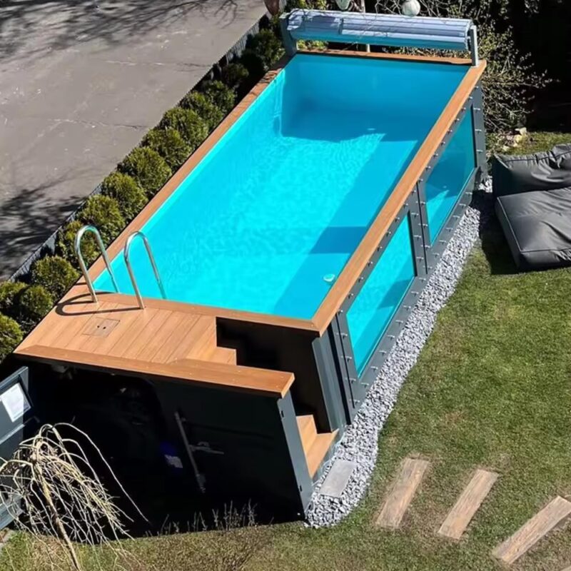 30ft Outdoor Swimming Pool Large Above-Ground Backyard Pool